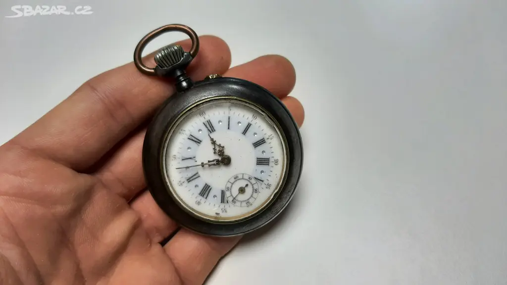 Kapesní hodinky, cibule - stříbro, porcelán - Lužec nad Cidlinou ...