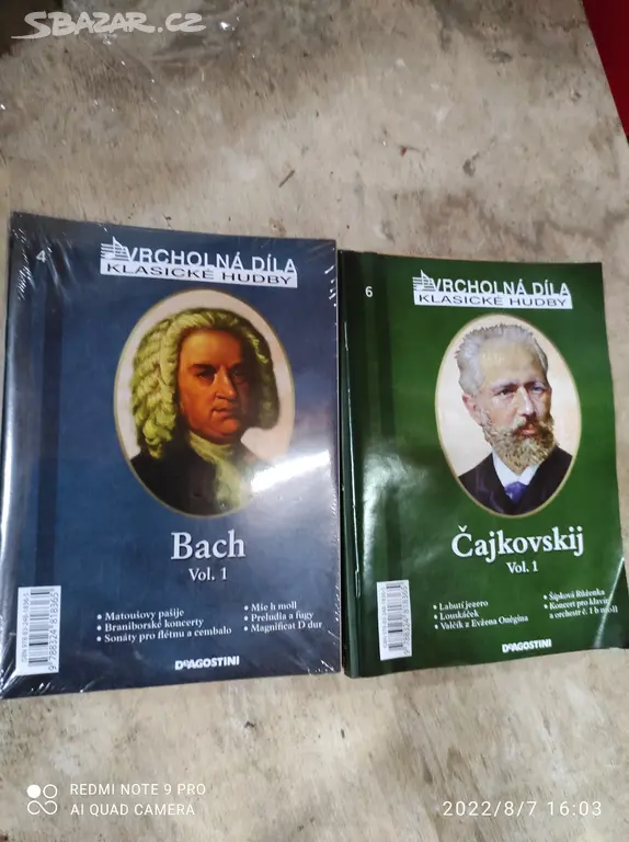 Bach-10 dvd, Čajkovskij -10 dvd - Netolice - Bazar - Sbazar.cz