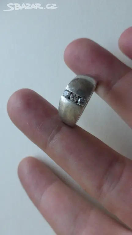 Masivni Stríbrny Prsten s Kameny - Praha - Bazar - Sbazar.cz
