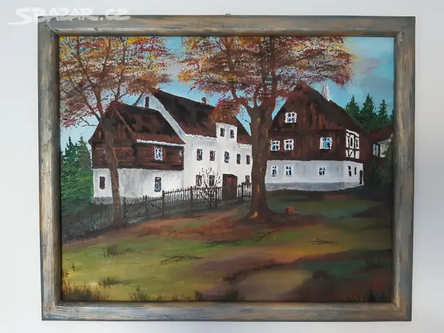 Obraz, H. Blatná "Úzká ulice podzim" - 38 x 550 cm - Mělník - Bazar ...