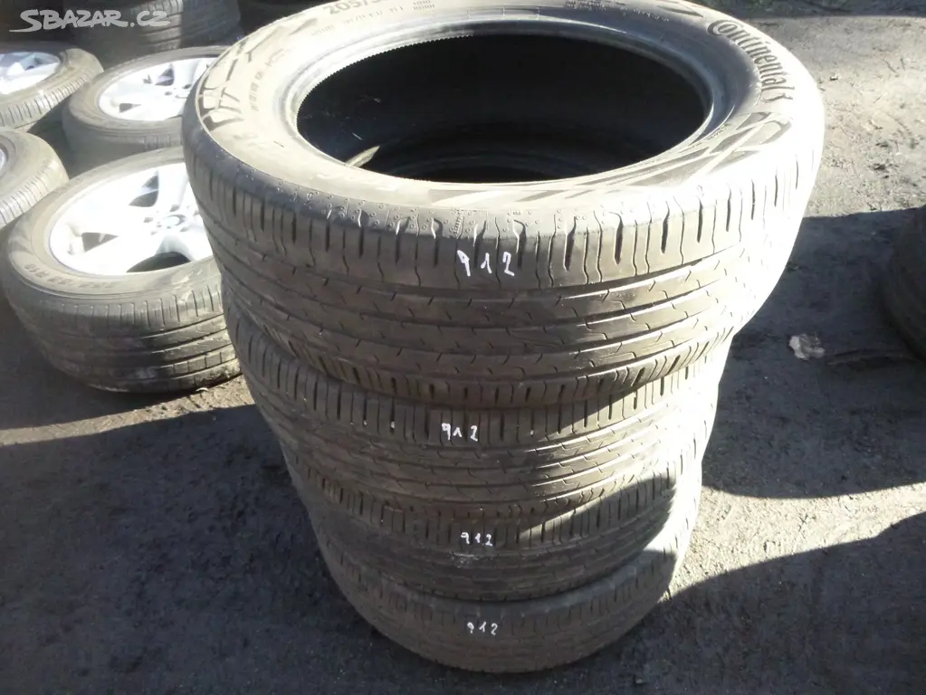 912. 4x 205/55 r17 letní continetal (cca 6mm) - Jihlava - Bazar - Sbazar.cz