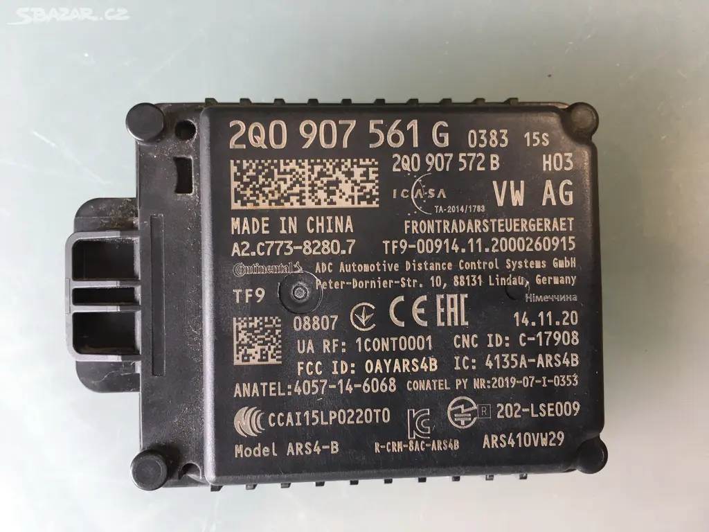 2Q0907561G ACC Radar - Brandýs nad Labem-Stará Boleslav, Brandýs nad Labem - Bazar - Sbazar.cz