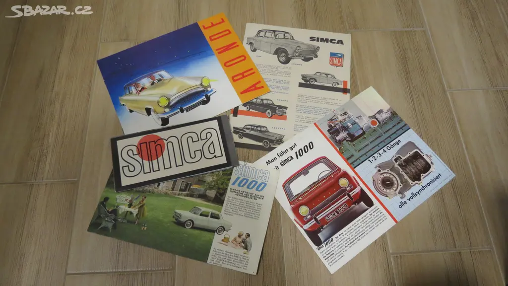 Prospekty Simca 50.-70. léta. - Tábor - Bazar - Sbazar.cz