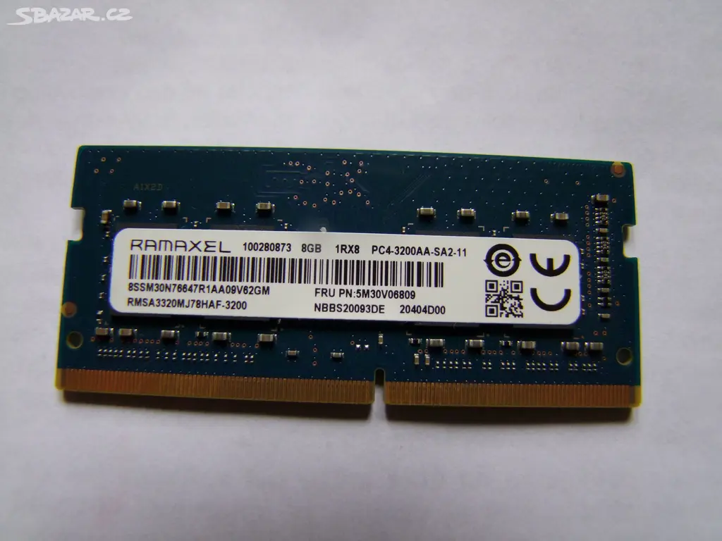 Paměť 8GB RAM DDR4 RAMAXEL pro notebook - Praha - Bazar - Sbazar.cz
