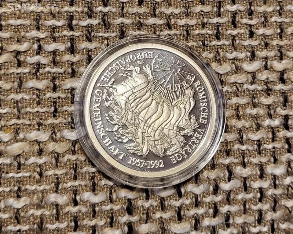 Mince stříbrná 1/2 Oz AG 999 ECU euro 1992 15g - Plzeň - Bazar - Sbazar.cz