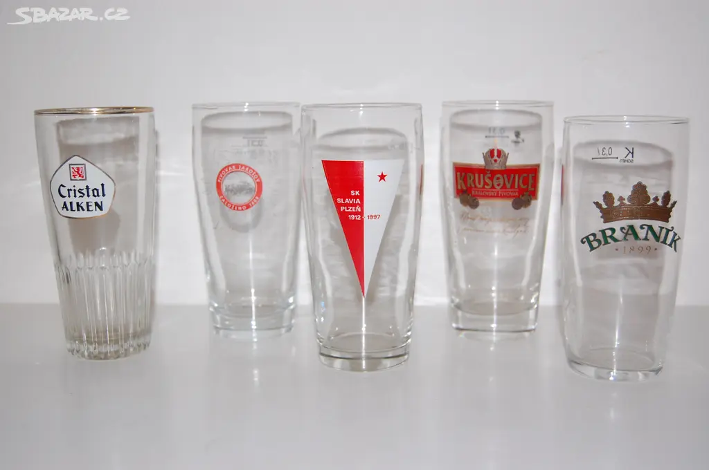 Pivní sklenice - Plzeň, Bolevec - Bazar - Sbazar.cz