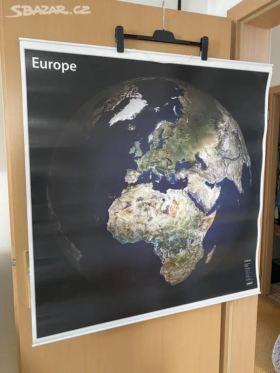 Velká nástěnná mapa Evropy - Vlkava - Bazar - Sbazar.cz