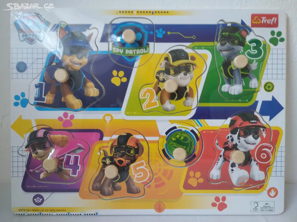Dřevěná vkládačka Tlapková patrola NOVÁ - Bělá nad Radbuzou - Bazar - Sbazar.cz