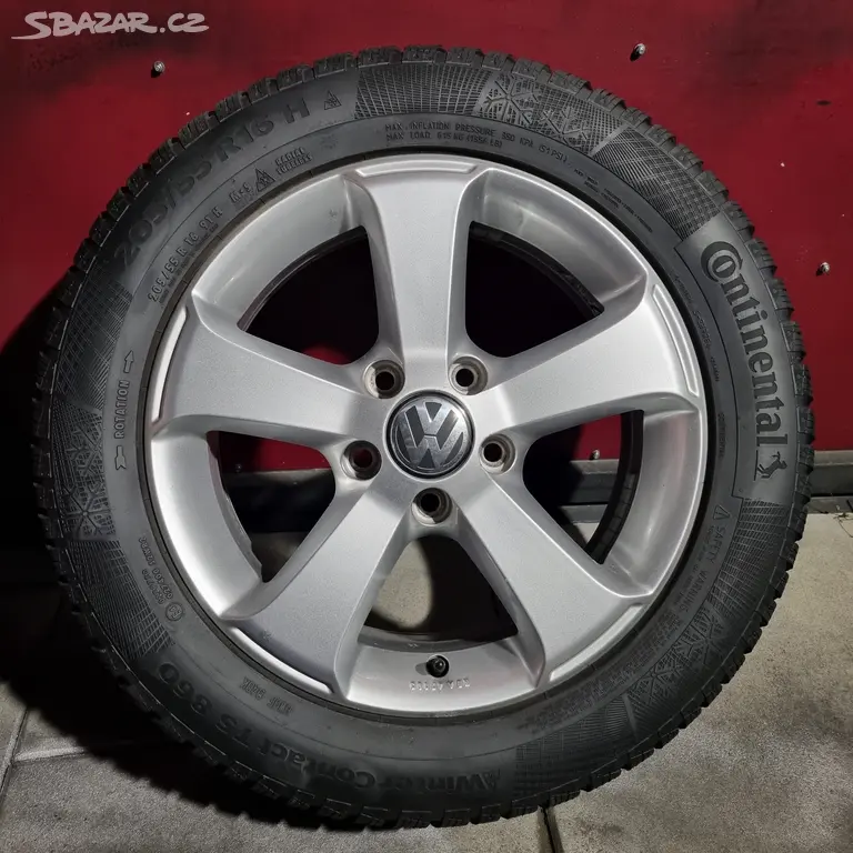 16"ZIMNÍ OBUTÁ ALU KOLA 5x112 VW GOLF+TOURAN+CADDY - Přerov, Přerov VIII-Henčlov - Bazar - Sbazar.cz