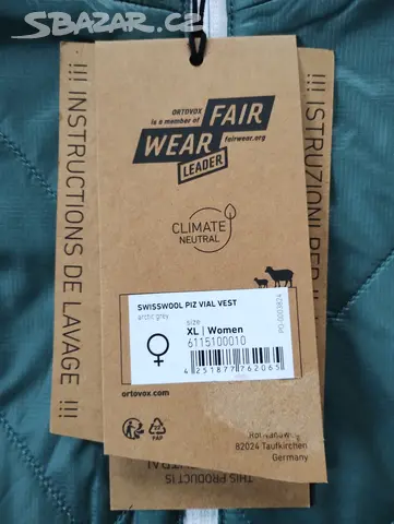 NOVÁ vesta ORTOVOX Swisswool Piz Vial Vest, vel.XL - Most - Bazar ...