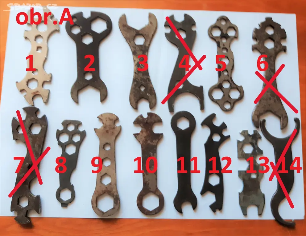 Klíče na stará jízdní kola, motocykly, 31x 1b1b1b - Hradec Králové ...