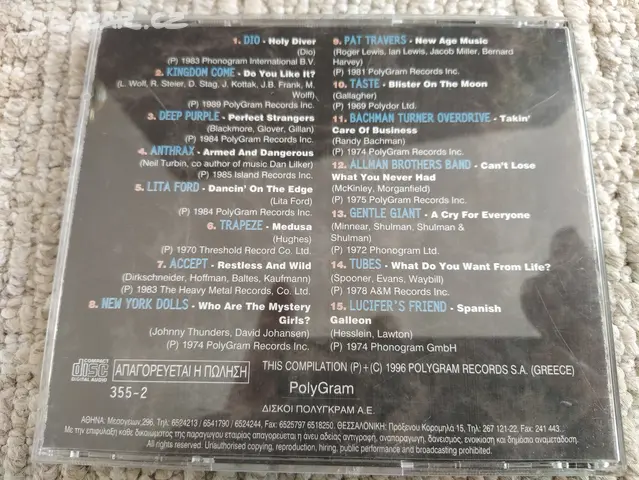 CD MONUMENTS vol. II (Dio, Deep Purple, BTO aj.) - České Budějovice ...