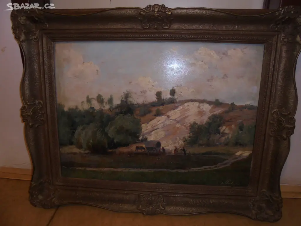 OBRAZ - OLEJ NA KARTONU - JOSEF PROCHÁZKA - Pelhřimov - Bazar - Sbazar.cz