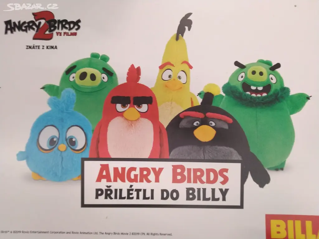 Billa Angry Birds ve filmu plyšák plyšáci Rovio - Tišnov - Bazar ...