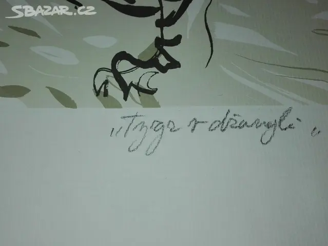 Litografie - "Tygr v džungli" - Boris Nosek - Praha, Žižkov - Bazar ...