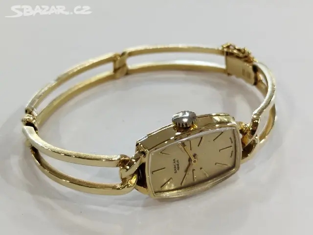 Zlaté hodinky 585/1000 Sarcar Geneve - Swiss Made - Děčín - Bazar ...