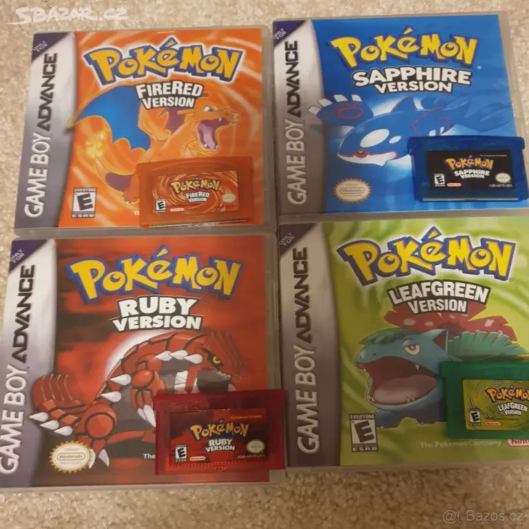 Pokémon hry na Game boy Advance - Praha - Bazar - Sbazar.cz