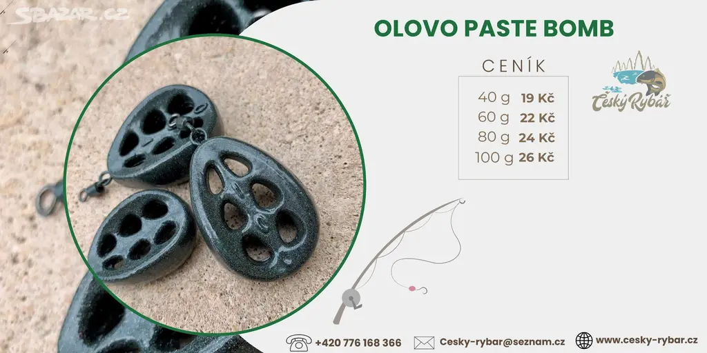 Kaprové olovo Paste Bomb na těsta 40-100g - Úštěk - Bazar - Sbazar.cz