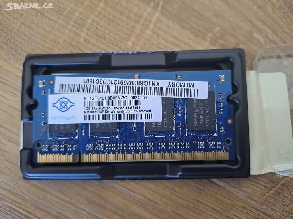 Operační paměť RAM 1GB do notebooku - Praha, Čakovice - Bazar - Sbazar.cz