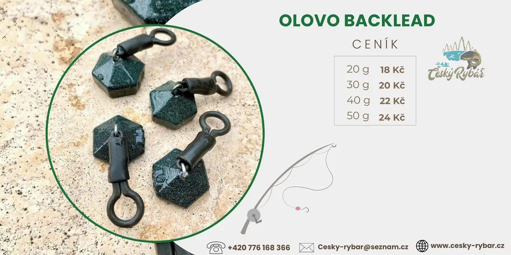 Olovo Back-lead se závěskou 20-50g - Úštěk - Bazar - Sbazar.cz