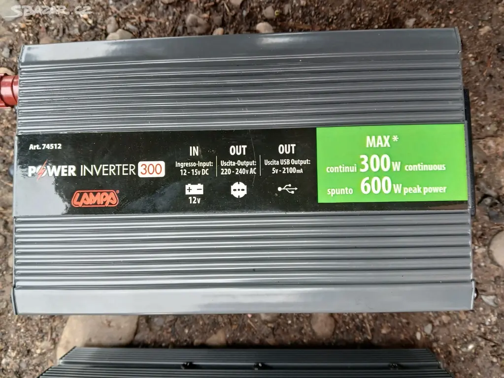menic napeti z 12v na 230v, lampa italy, 300w - Lipník nad Bečvou - Bazar - Sbazar.cz