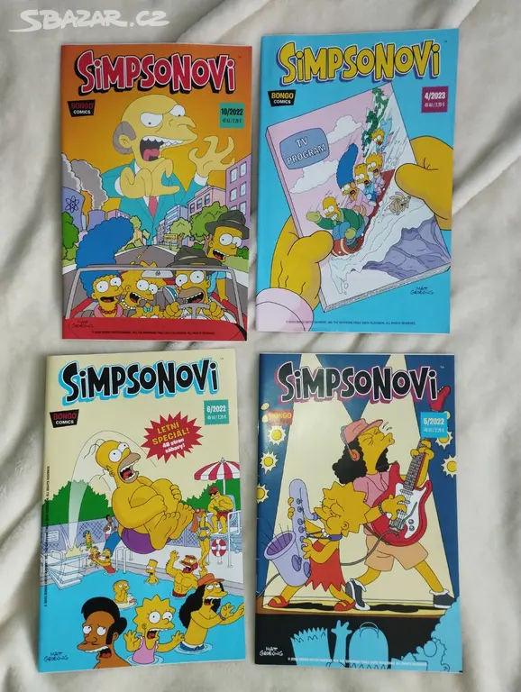 komiksy simpsonovi - Dačice - Bazar - Sbazar.cz