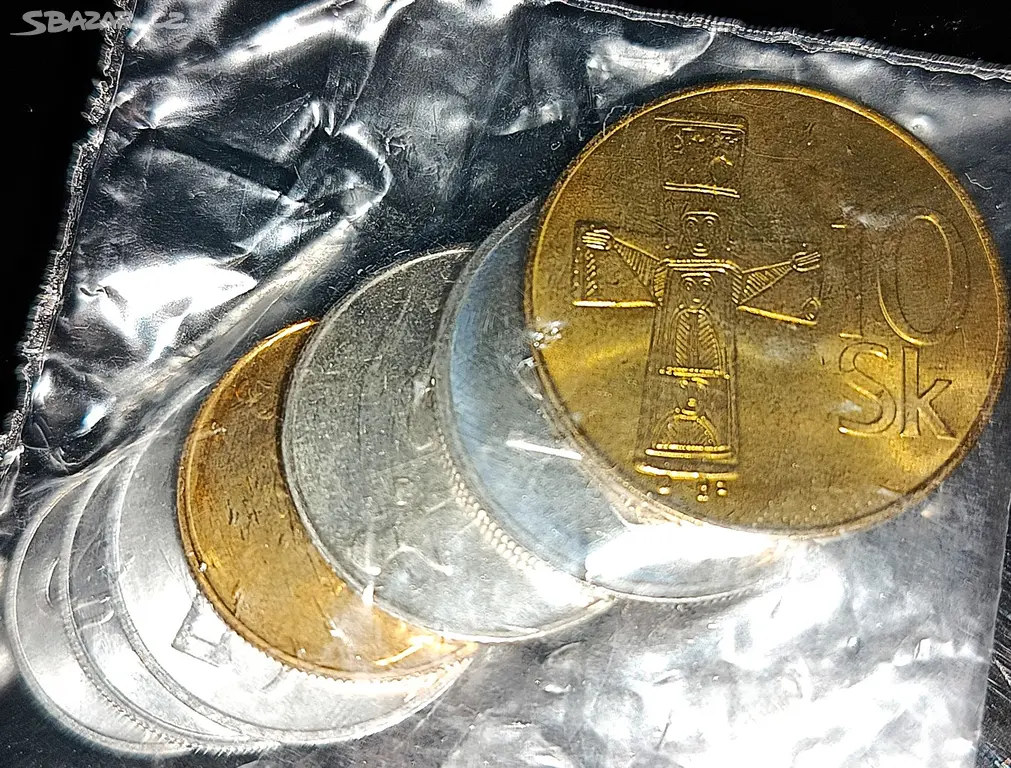Sada slovenských mincí 10 hal. - 10 Sk 1993/4 UNC - Písek - Bazar - Sbazar.cz