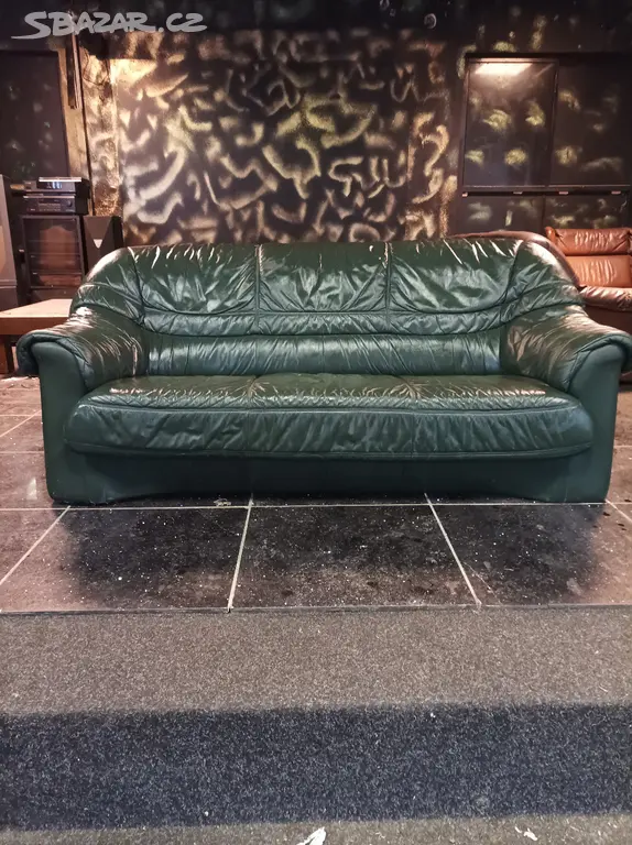 Kožený gauč - Mlázovice - Bazar - Sbazar.cz