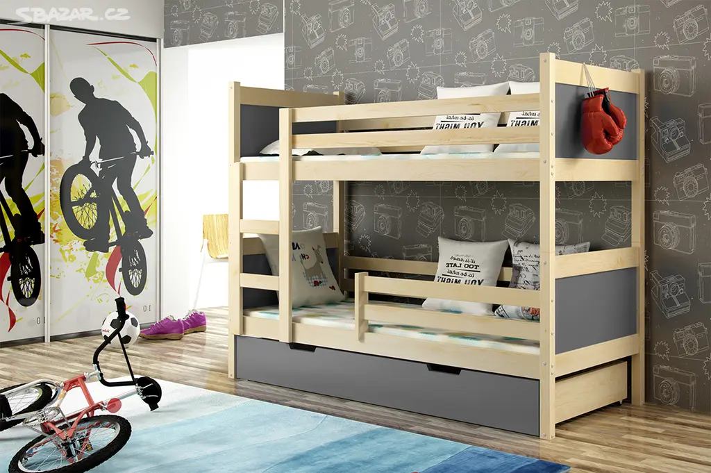 NOVÁ patrová postel palanda + 2x matrace - Beroun - Bazar - Sbazar.cz
