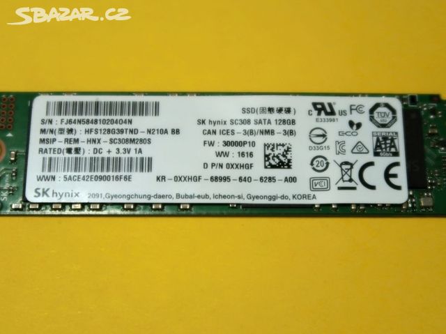 SSD disk M.2 SK Hynix SC308 128GB 6 GB/s SATA III - Slabce - Bazar - Sbazar.cz