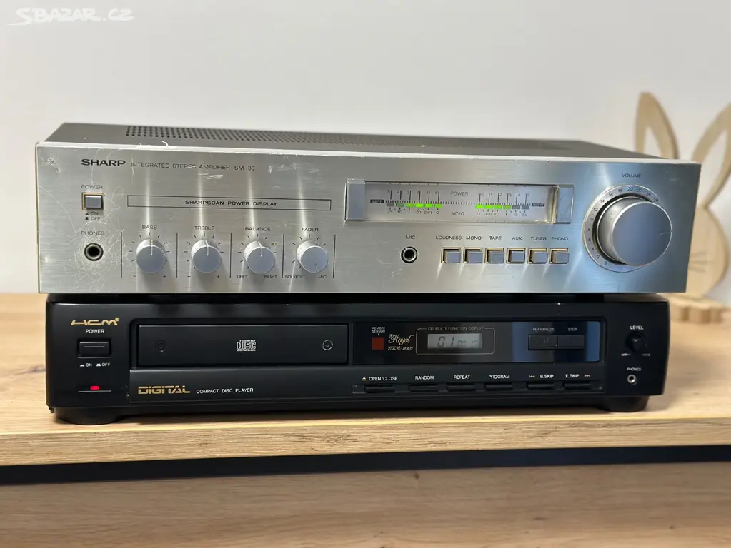 SHARP SM-30 LEVNÝ STEREO ZESILOVAČ ODĚRKY !! - Broumov - Bazar - Sbazar.cz