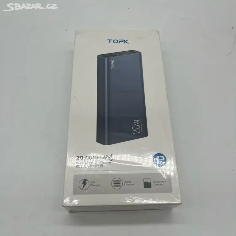 TOPK 20000mAh, Power Bank USB C 20W - Praha - Bazar - Sbazar.cz