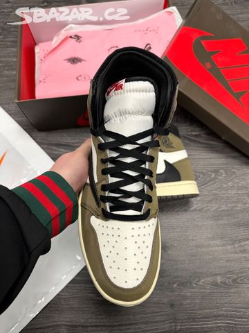 Nike x Travis Scott Air Jordan 1 leather tenisky - Praha - Bazar ...