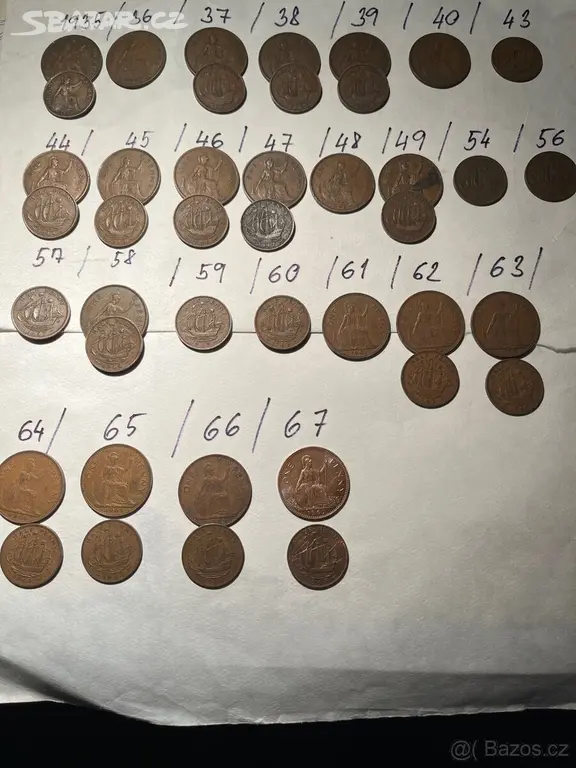 Staré anglické mince - Němčice nad Hanou - Bazar - Sbazar.cz