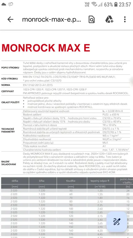 Minerální izolace, vata 6,10,19cm +spádové klíny - Stehelčeves - Bazar - Sbazar.cz