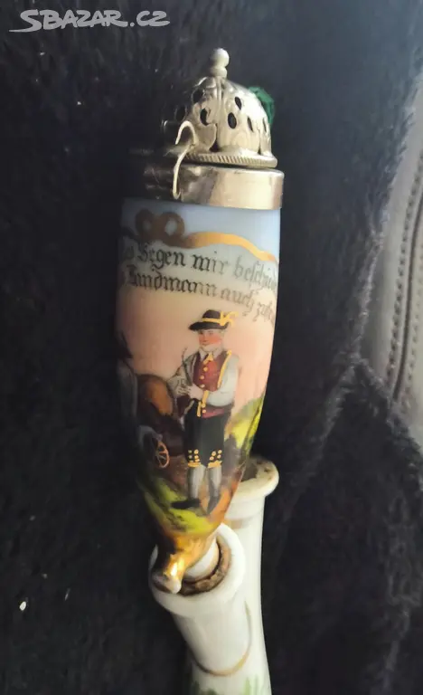Porcelánová válečná fajfka, hlavička a botička. - Náměšť nad Oslavou ...