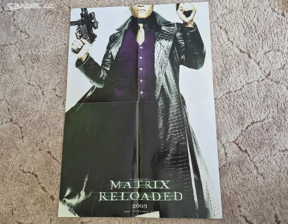 Plakát Matrix Reloaded asi z roku 2003, 54x38 cm - Praha, Střížkov ...