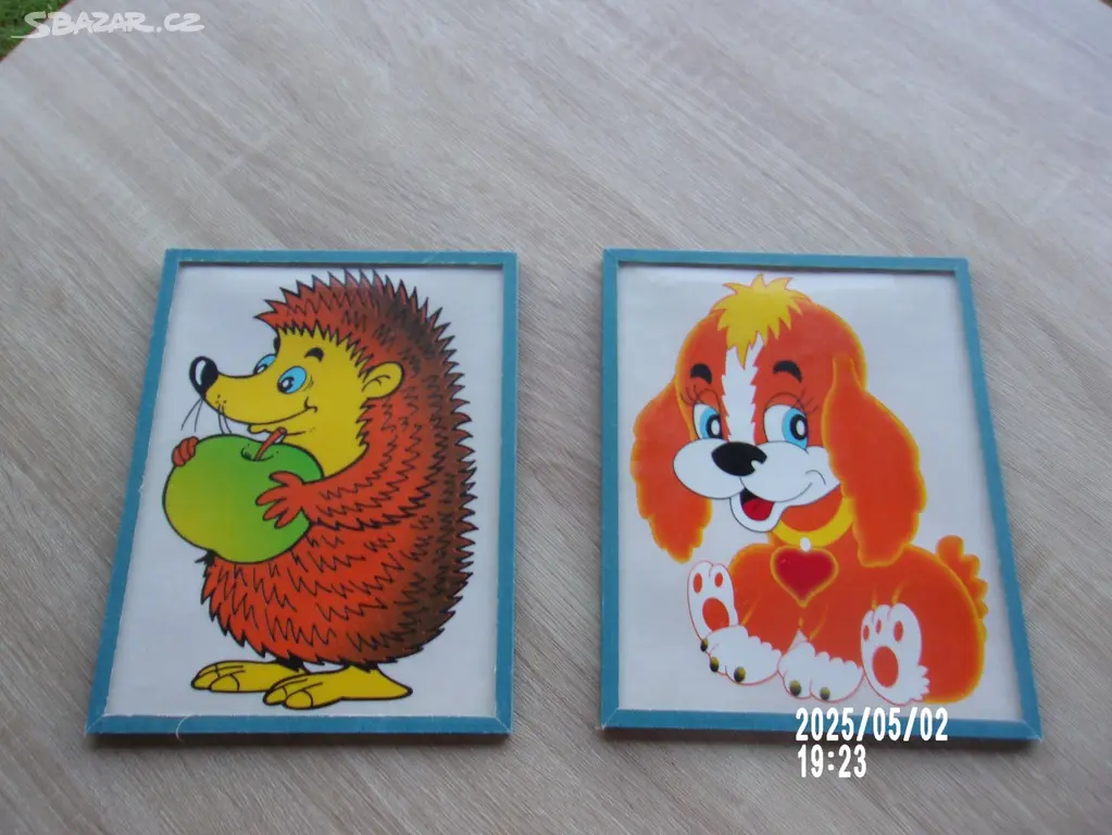 obrazky ježek a pejsek za sklem - Bílovec - Bazar - Sbazar.cz