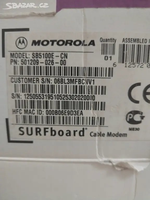 Modem Motorola SB5100E - Zlín - Bazar - Sbazar.cz