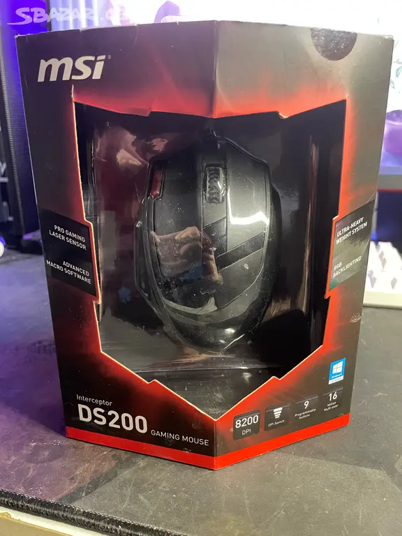 MSI INTERCEPTOR DS200 GAMING MOUSE - Plzeň - Bazar - Sbazar.cz