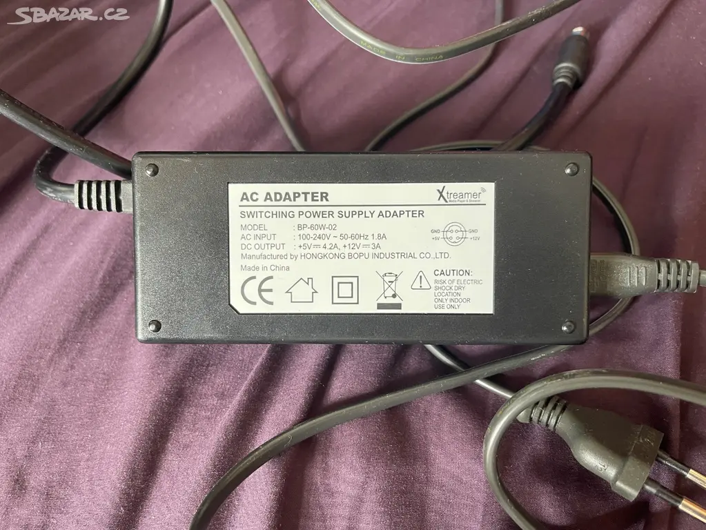 AC adaptér zdroj Xtreamer pro HDD box 5V + 12V 60W - Brno - Bazar ...