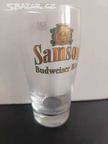 Pivní sklenice Samson Budweiser Bier 0,3l zlatý - Opava - Bazar - Sbazar.cz