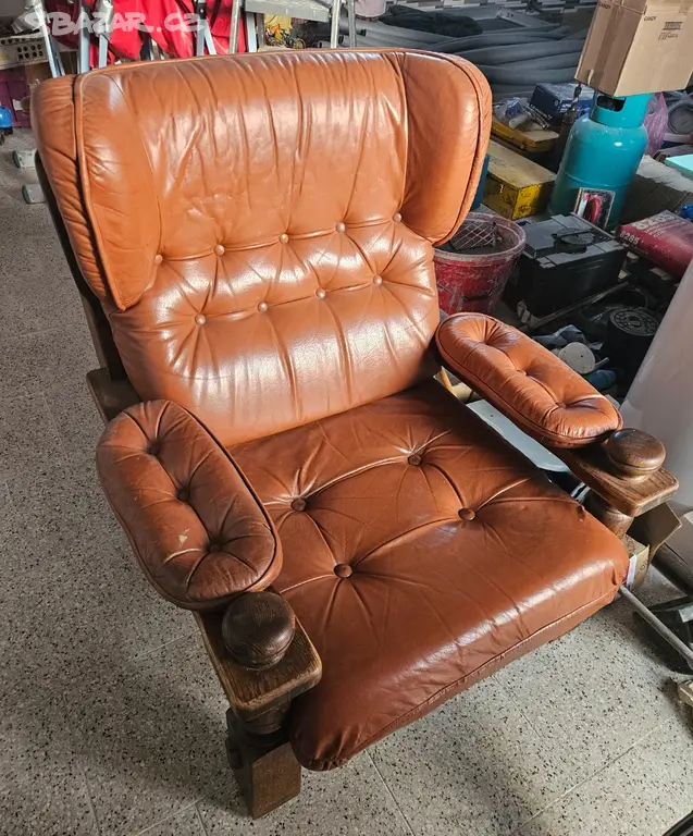 Kožená křesla - Jakubov u Moravských Budějovic - Bazar - Sbazar.cz