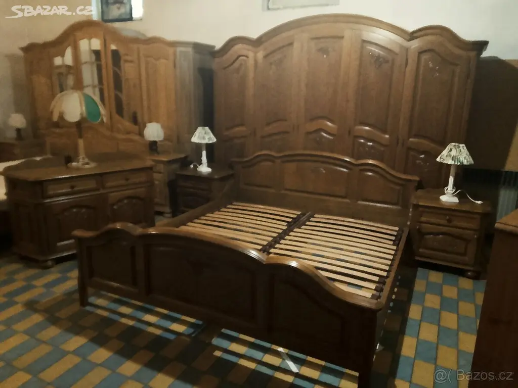 KOMPLETNÍ RUSTIKÁLNÍ LOŽNICE - Měcholupy, Želeč - Bazar - Sbazar.cz