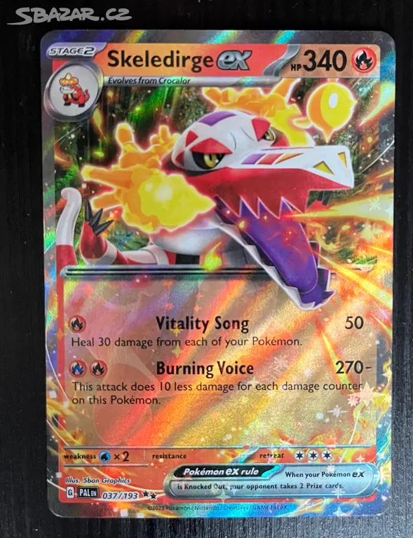 karta pokémon SKELEDIRGE EX - Klecany - Bazar - Sbazar.cz