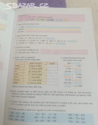 Matematika pro 5.rocnik ZŠ 1.dil - Praha - Bazar - Sbazar.cz