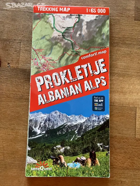 mapa Prokletije/Albanian Alps - Praha 5 - Bazar - Sbazar.cz