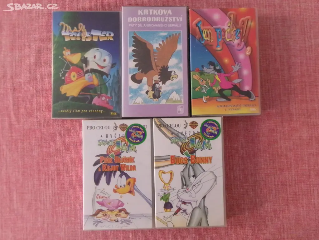 VHS Malý touster, Jen počkej !, Krtek, Space Jam. - Praha - Bazar ...