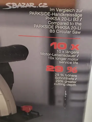 NOVÁ okružní pila na kov Parkside, nabíjecí - Praha - Bazar - Sbazar.cz