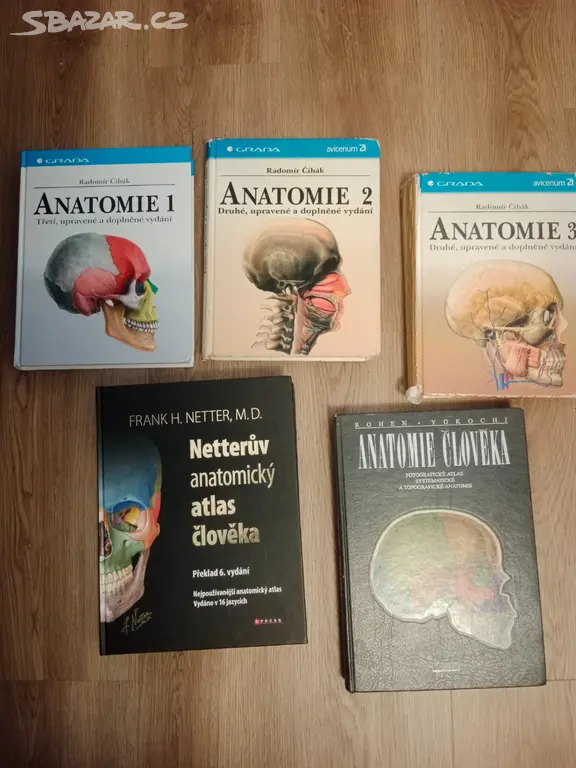 Anatomie knihy komplet ke zkoušce - Praha-Zličín - Bazar - Sbazar.cz